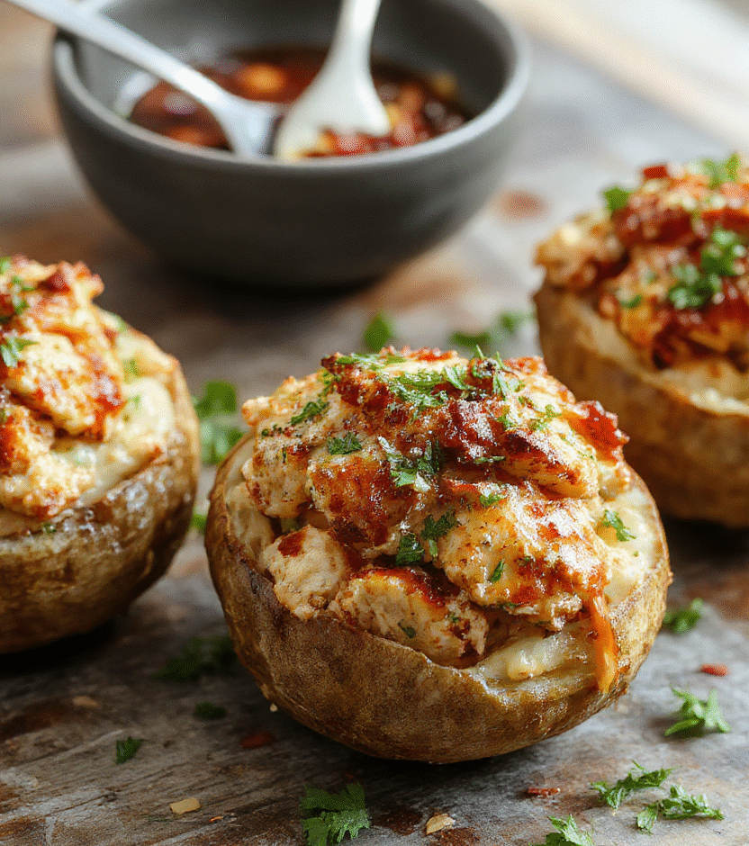 Crack Chicken Stuffed Baked Potatoes for Easy Comfort Food Dinner ...