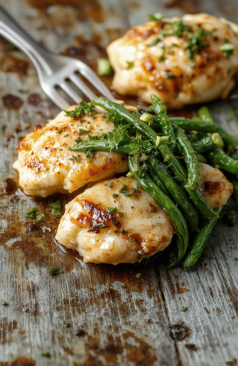 Lemon Garlic Butter Chicken Thighs with Green Beans - Serena Gourmet